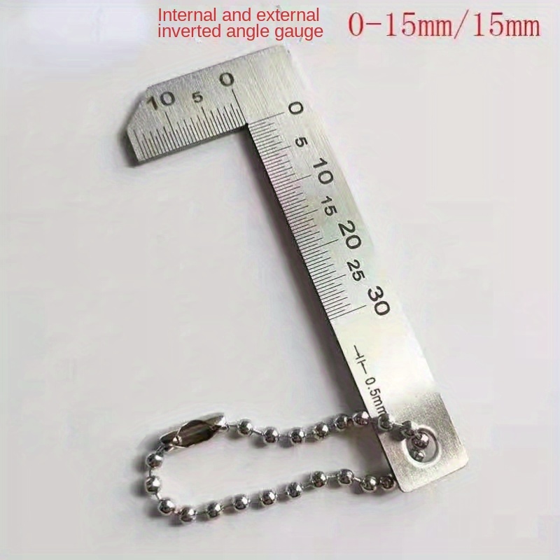 Stainless Steel Chamfer Gauge Right Angle Ruler Measuring - Temu United ...