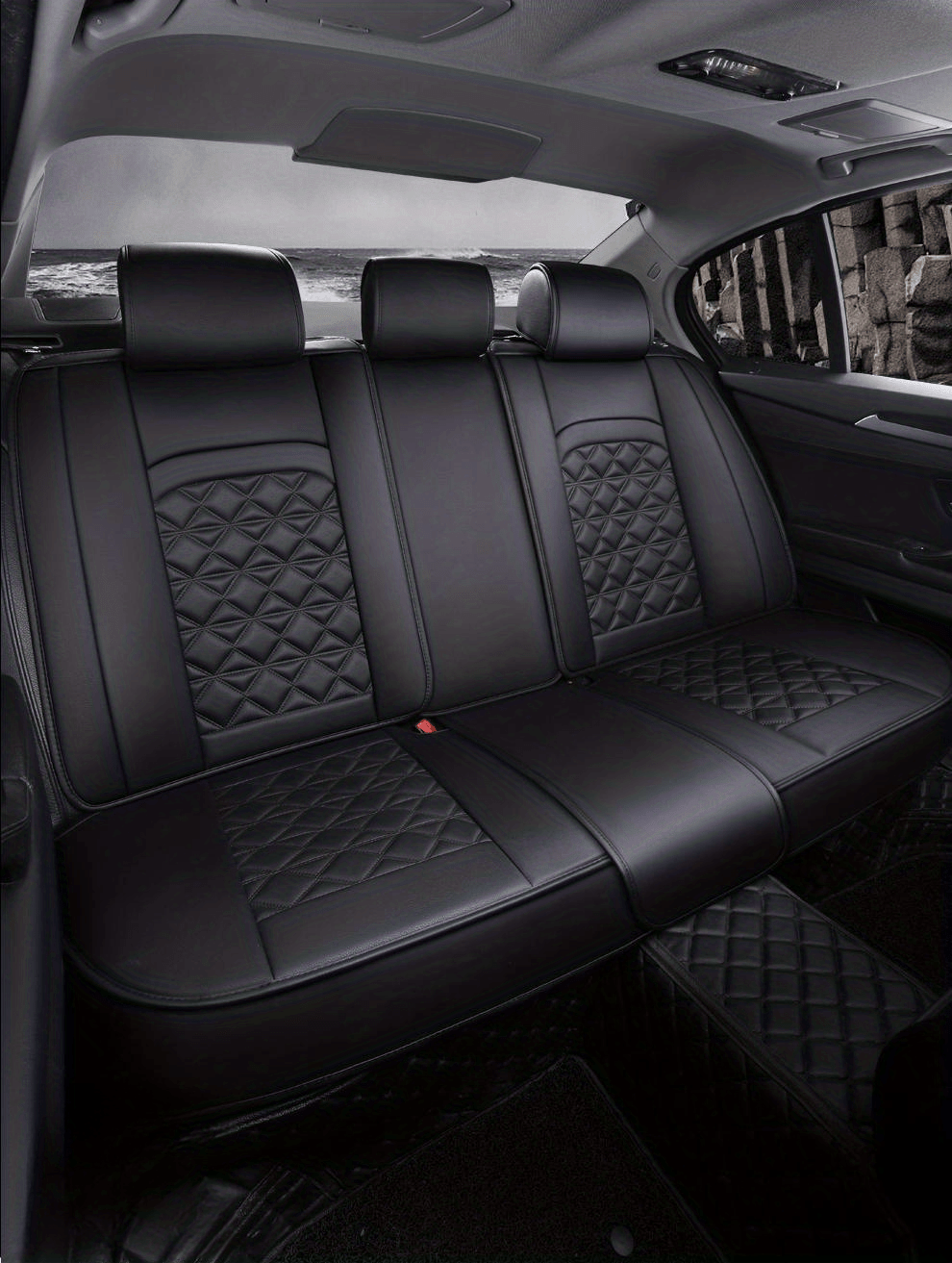 5seats Luxury Pu Leather Full Coverage Car Seat Covers Four - Temu New ...