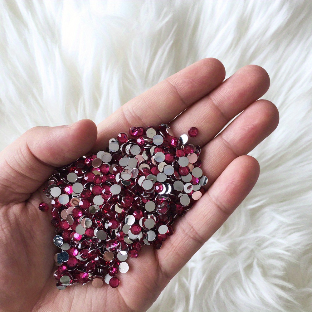 Sparkling Silver backed Resin Flat Back Loose Rhinestones - Temu