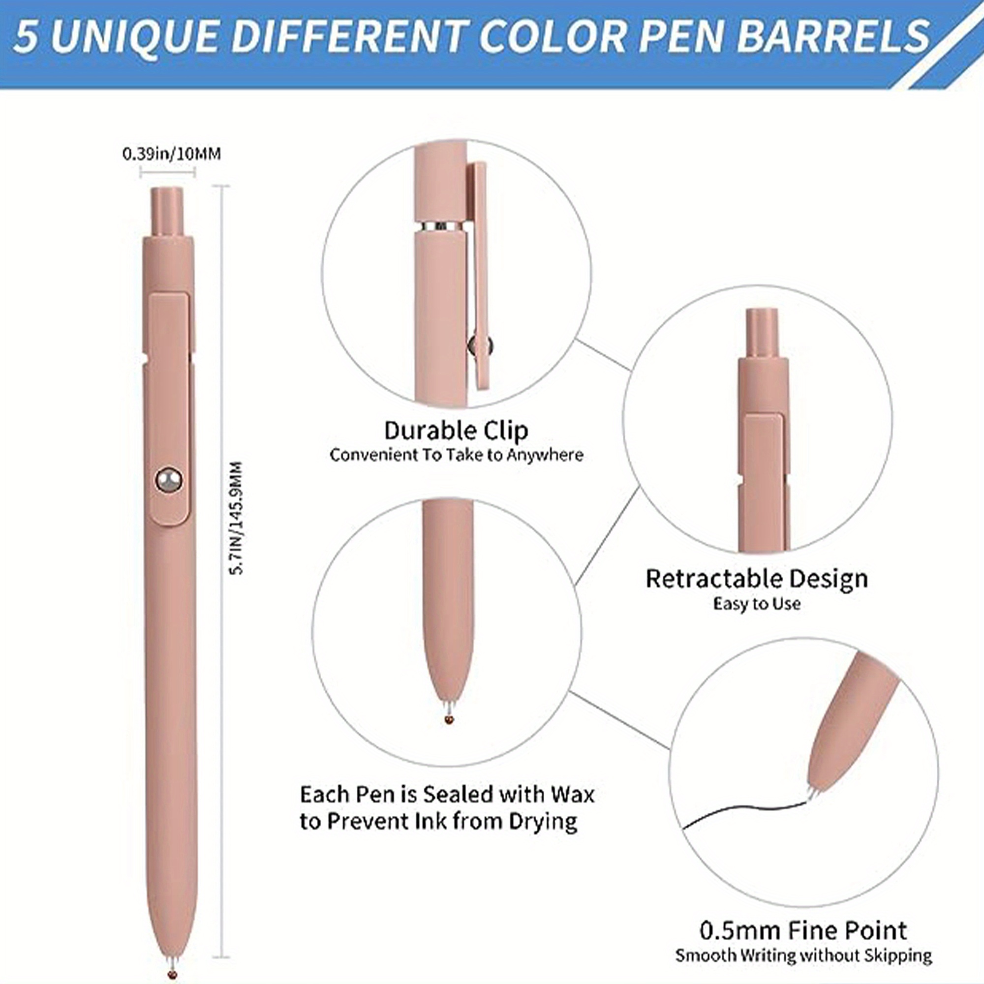 Gel Pen Quick Drying Ink Pen Fine Tip High Quality - Temu Australia