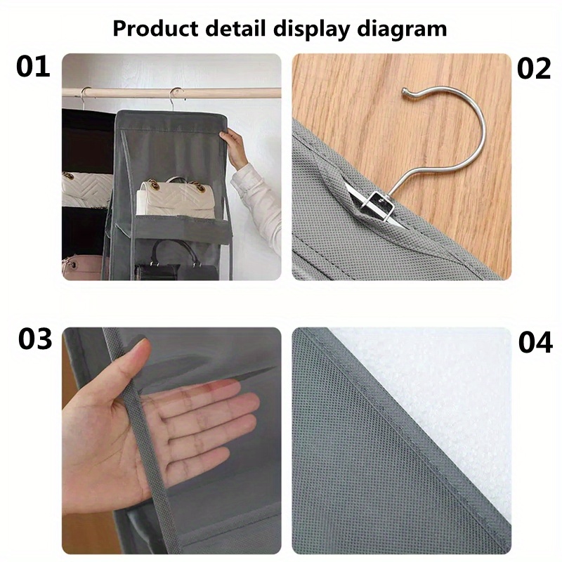 Hanging Storage Bag Door Closet Organizer Handbag Dustproof - Temu Norway