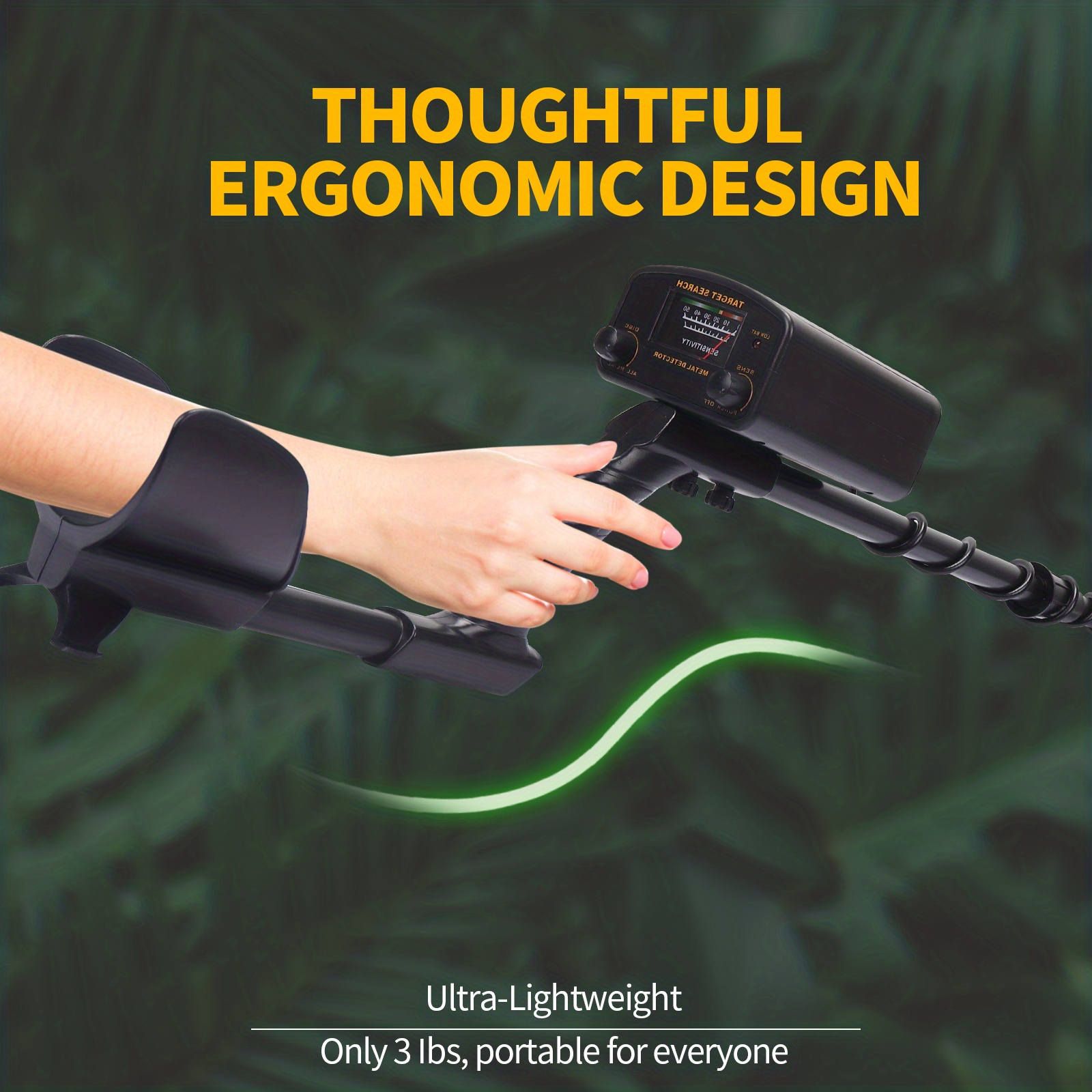 1pc GT6500 금속 탐지기 어른용, 고정밀 골드 탐지기 8인치 방수 검색 코일 금화 보물 사냥을 위한 (배터리 없음 ...