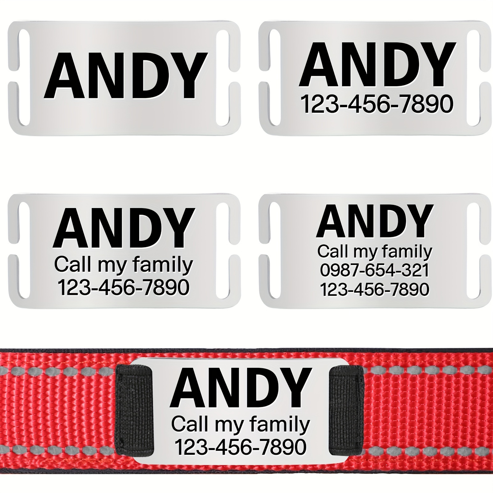 Dog Collar Name Plate Personalized Dog Collar Medium Dogs - Temu