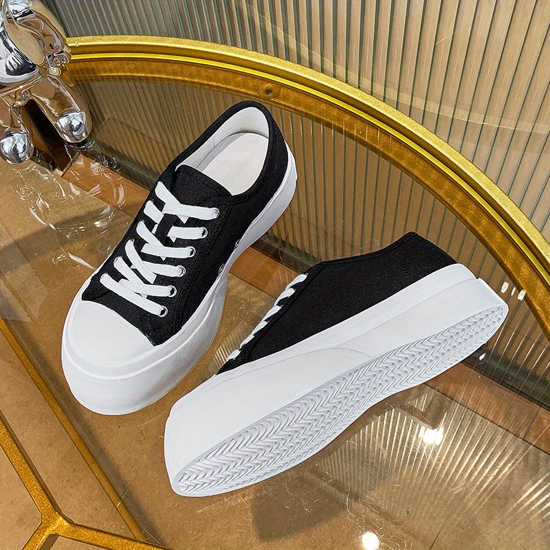 Women's Simple Versatile Solid Color Canvas Skate Shoes - Temu United ...