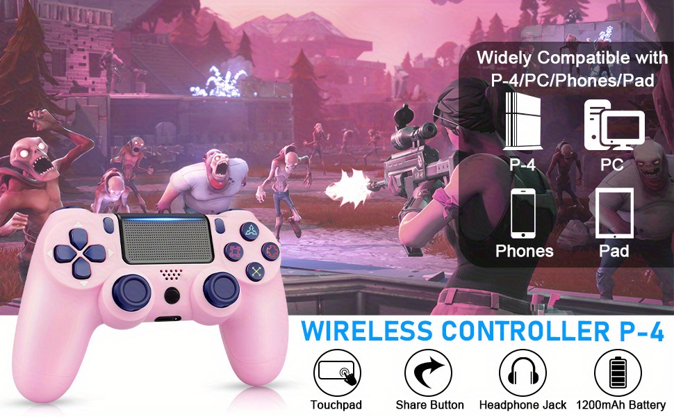 Ps4용 Oubang2팩 무선 컨트롤러 Led 조명 컨트롤러 모터 2개 센서 헤드폰 잭 스피커 없음 대형 내장
