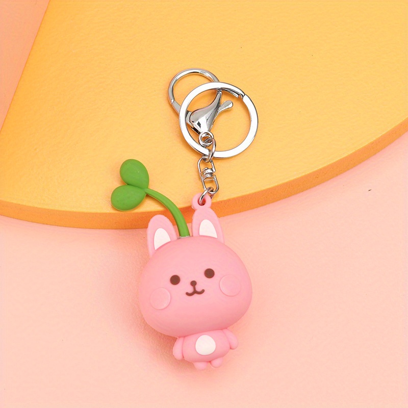 head long grass bean bud animal doll pvc keychain for men yellow duck ...