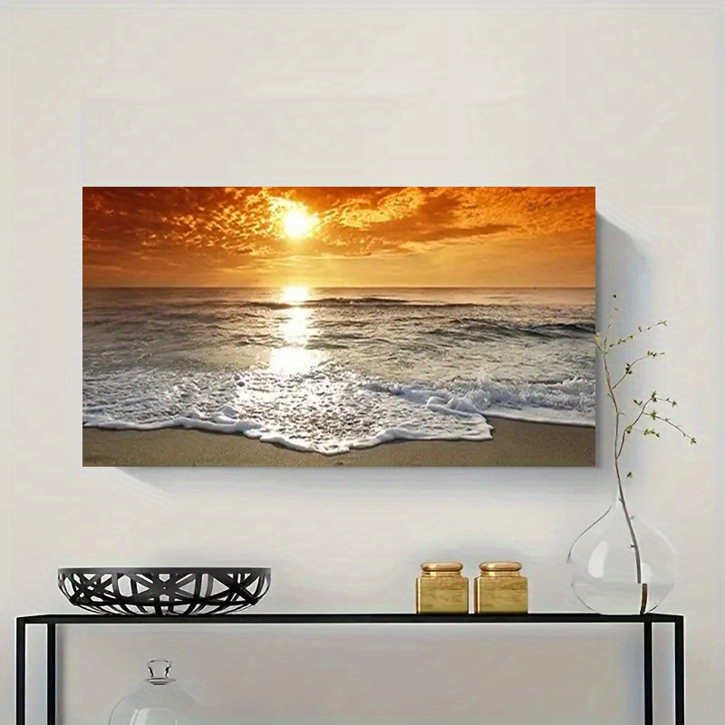 canvas poster seaside sunrise/sunset coastal - {region_name}