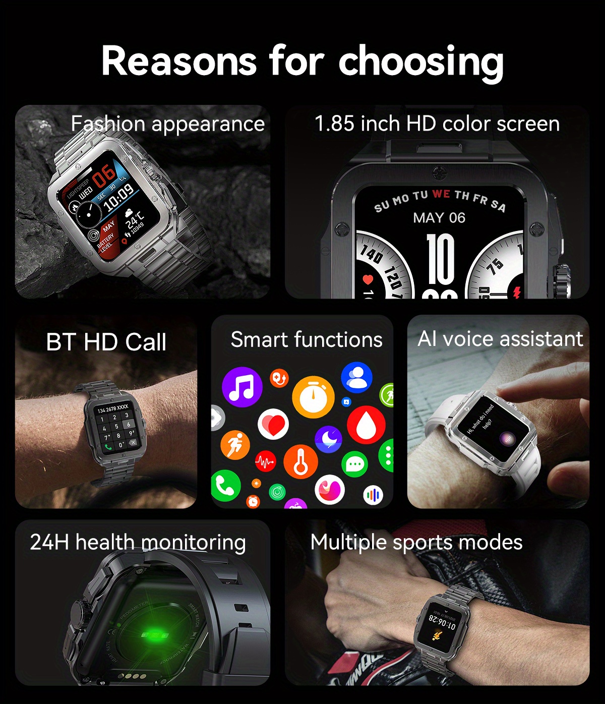 Smart Watches For Men Answer Make Monitoring Sleep Monitoring Sports ...
