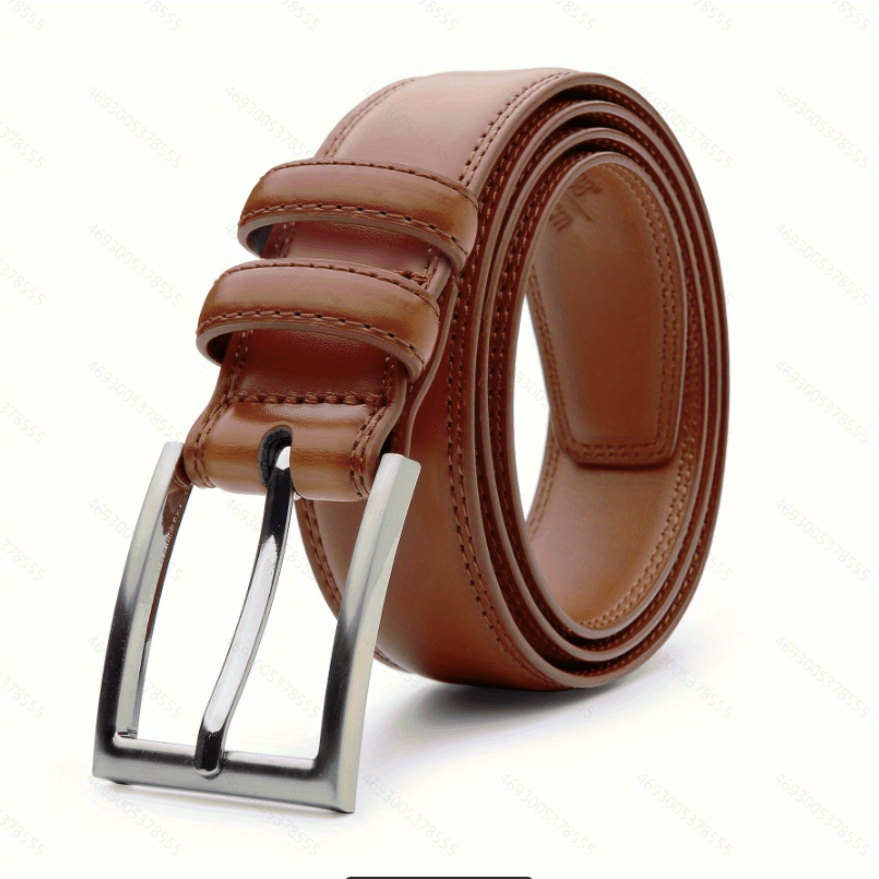 Mens Genuine Leather Dress Belt Casual Belts With Single Prong For ...