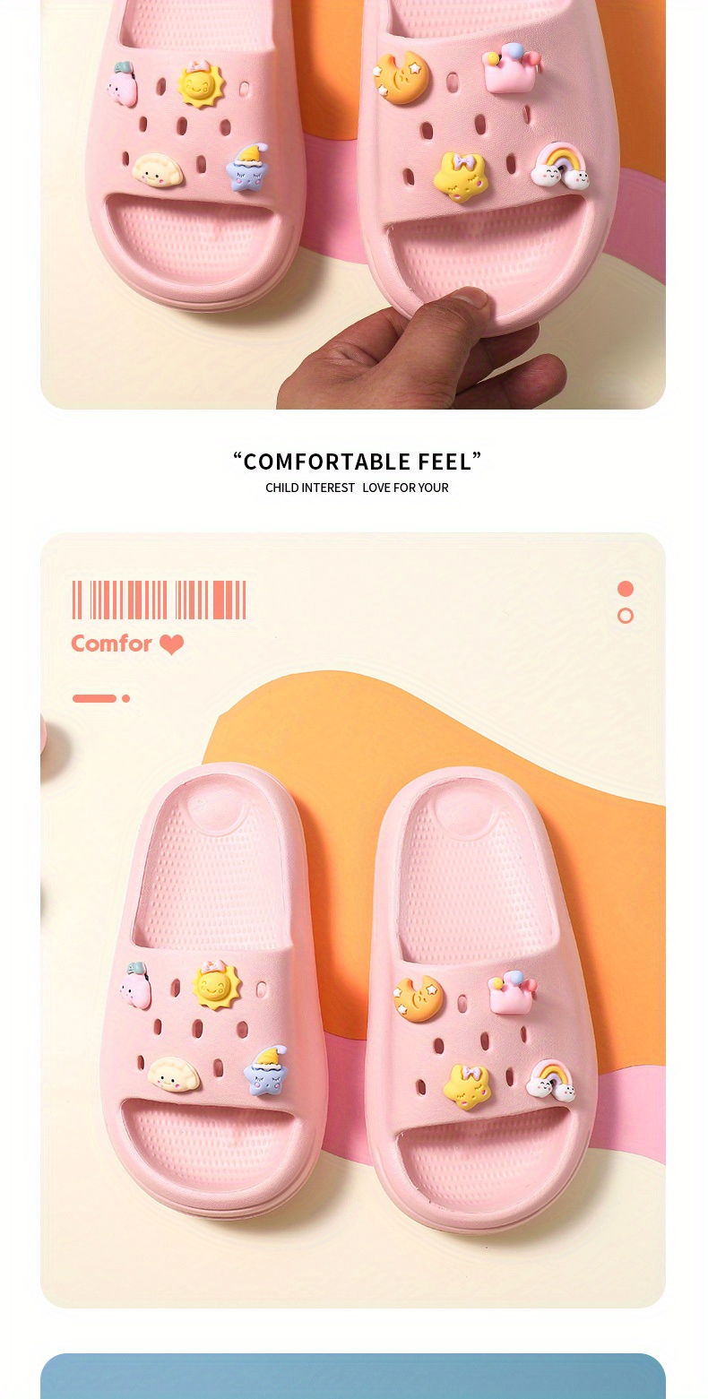 Cute Cartoon Sun Star Slippers For Kids Girls Boys Non slip - Temu United Kingdom