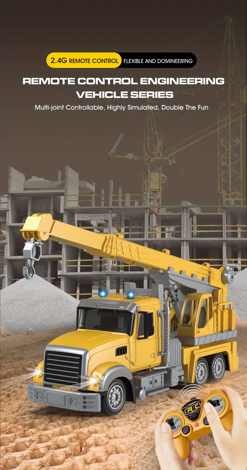 RC الهندسة شاحنة قلابة لعبة مركبة ثقيلة رفع محاكاة سيارة - Temu