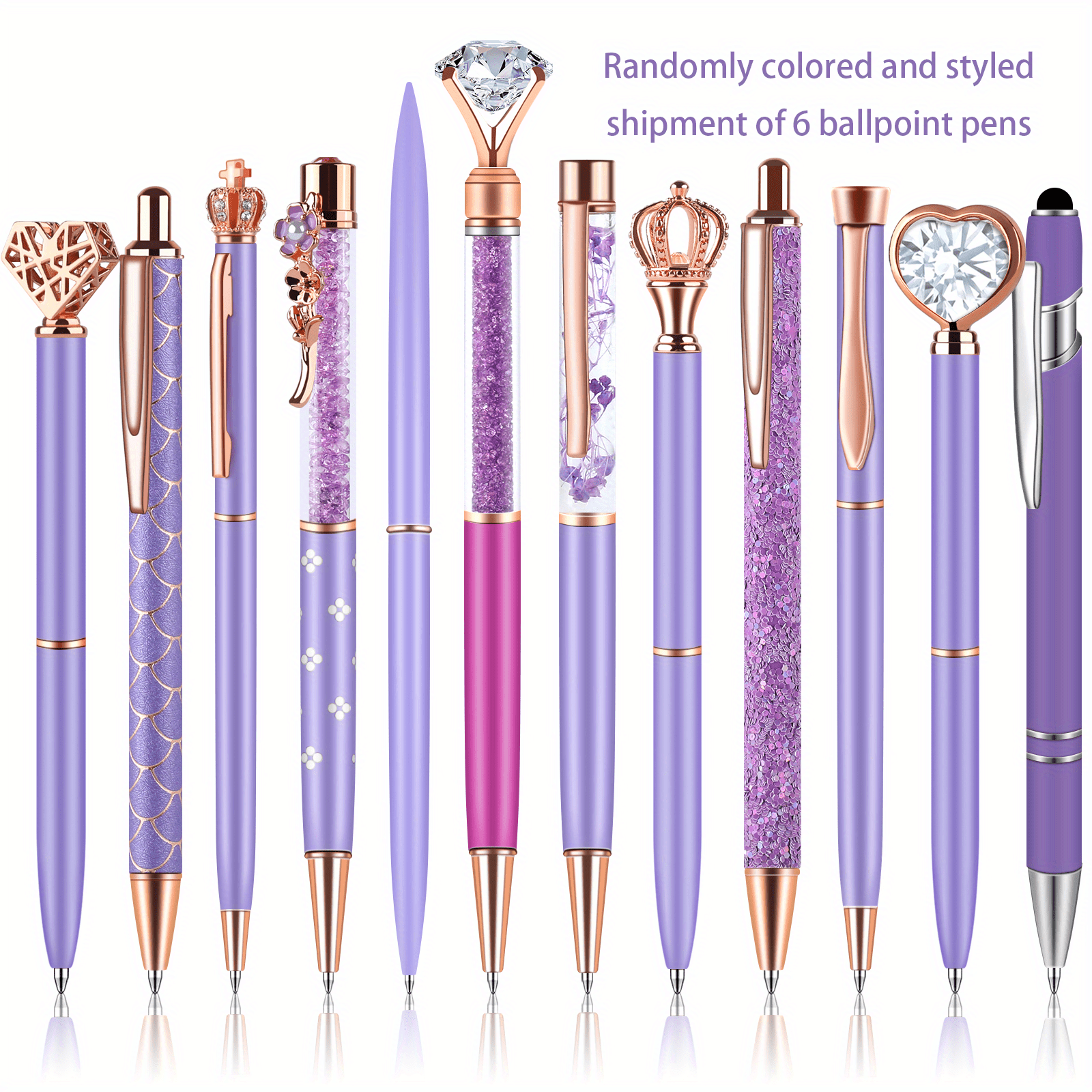 random color ballpoint pen set metallic fountain pen fancy - Temu Australia