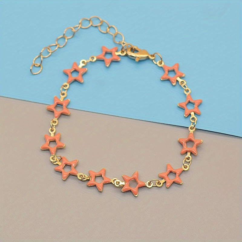 Five pointed Star Decor Bracelet Cute Chain Jewelry - Temu Canada