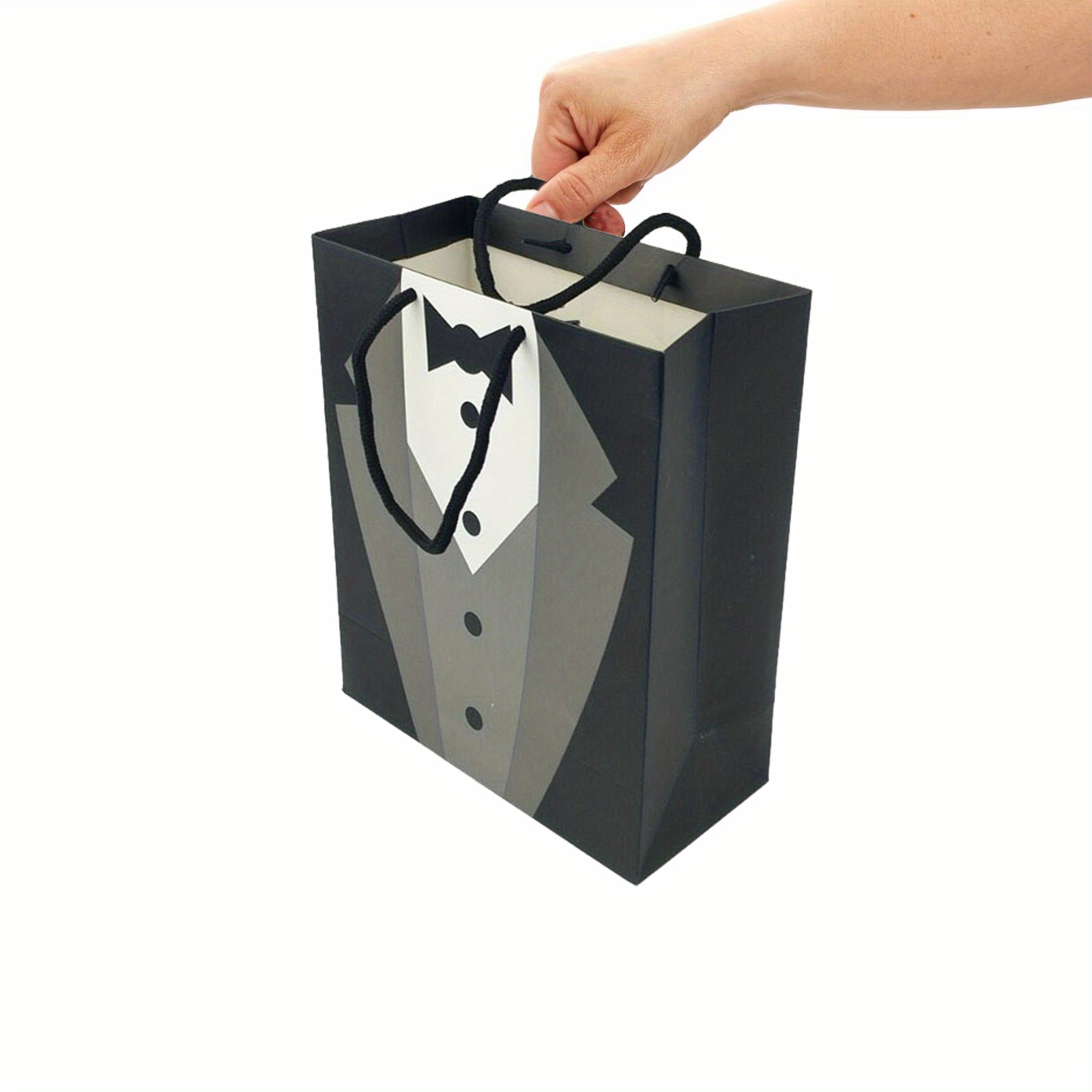 Gift Bags 3d Tuxedo Design Satin Bow Tie Real Buttons - Temu Canada