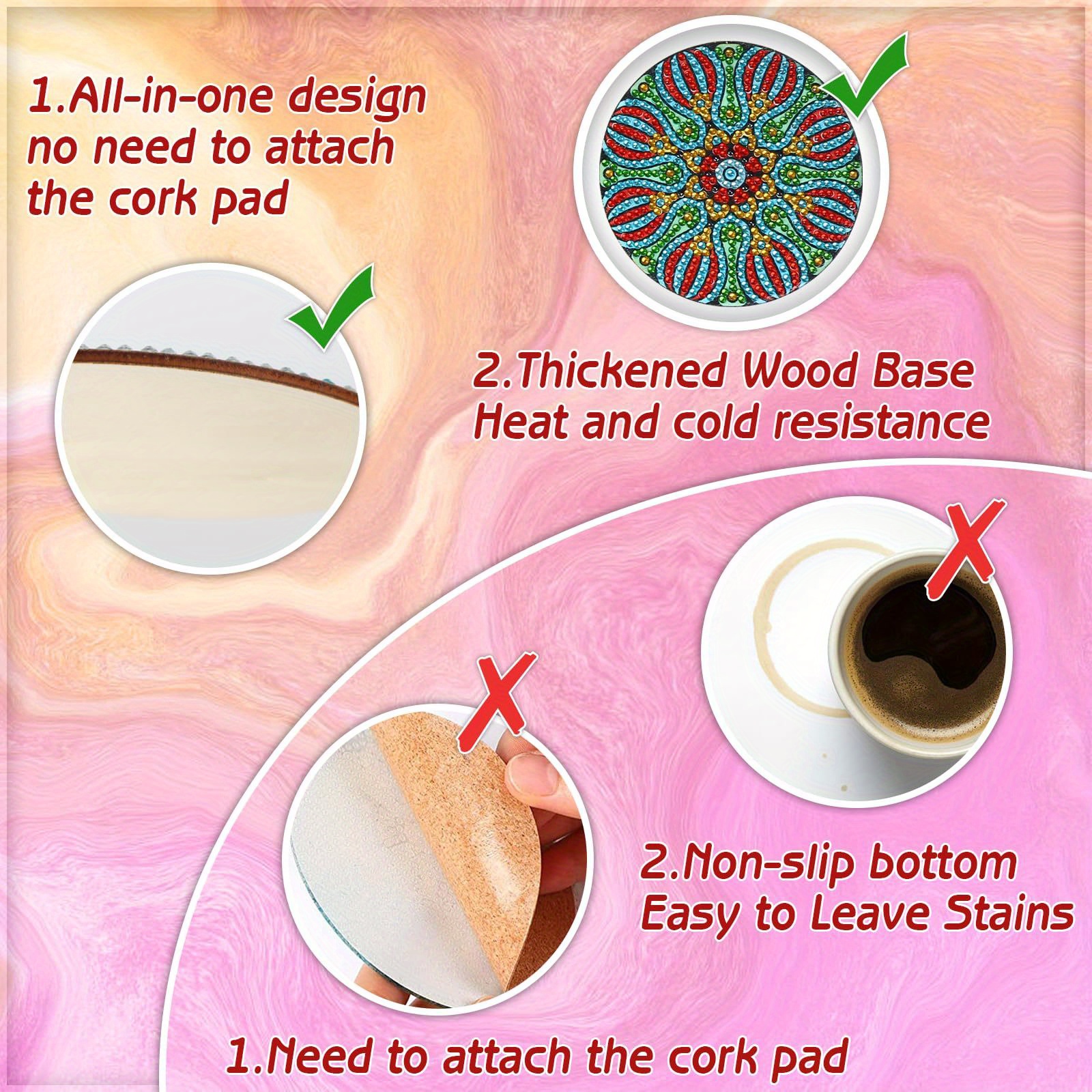 Diamond Paingting Coaster Dot Kit - Temu Australia