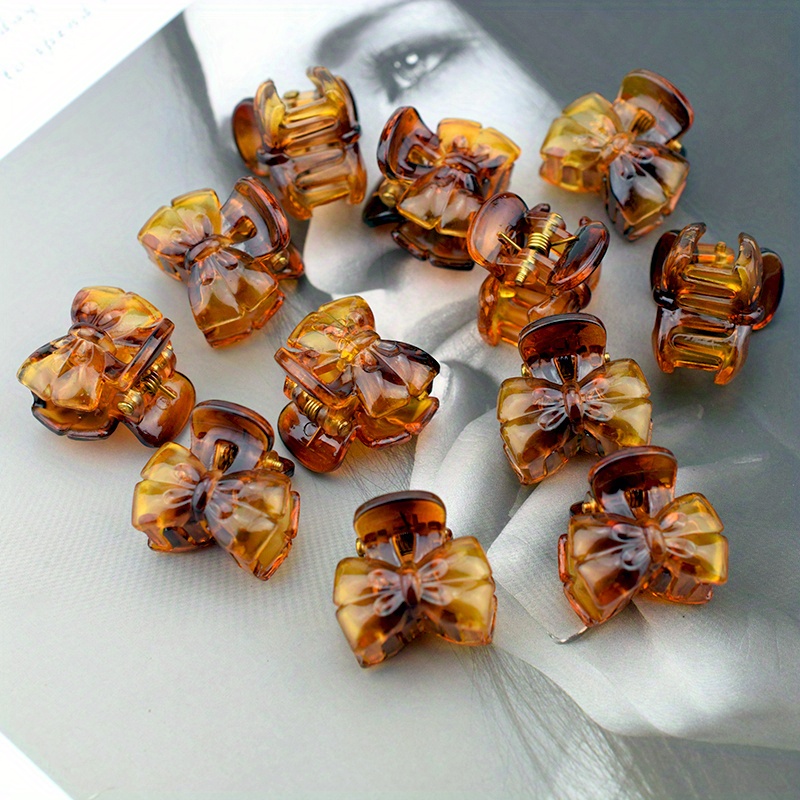 Mini Turquoise Shell Pattern Hair Claw Clips Bow Heart - Temu New Zealand