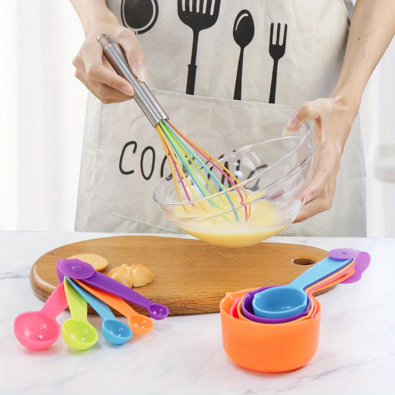 Measuring Cups Spoons And Egg Whisk Set Plastic Colorful - Temu Australia