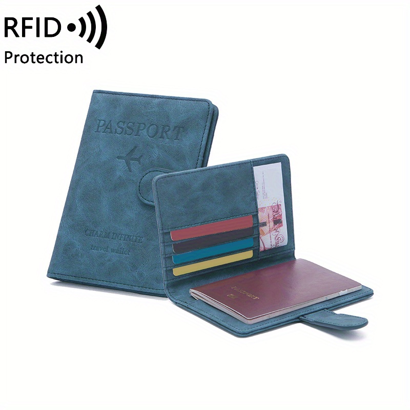 Rfid Passport Holder Creative Airplane Clasp Card Bag - Temu United Kingdom