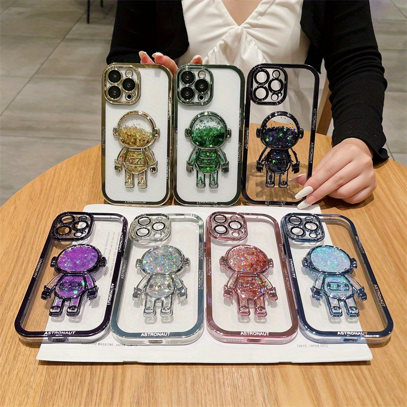 Cute Quicksand Astronaut Phone Case For Iphone 15 14 13 12 11 Pro Max ...