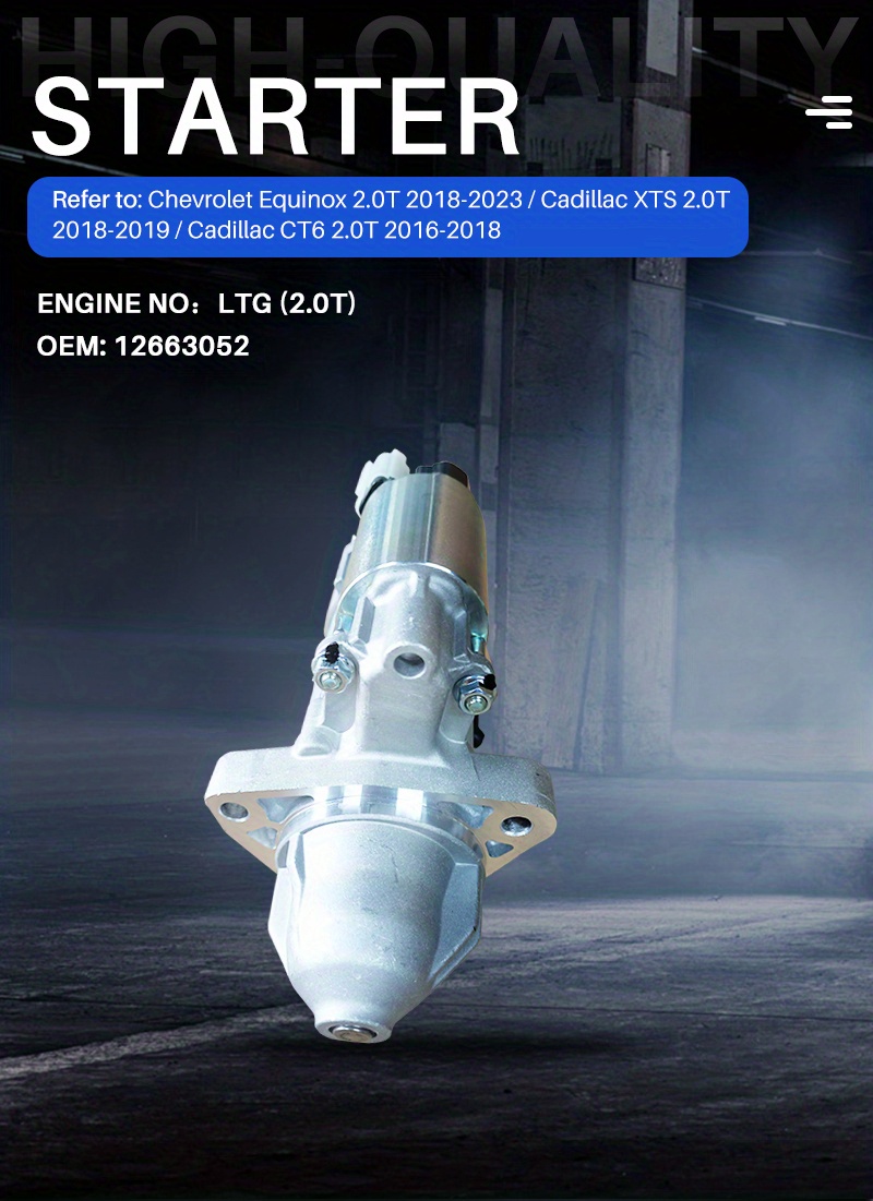 1pc スターターシボレーエク ス 2.0t 2018 2023 xts 2.0t 2018 201 - Temu Japan