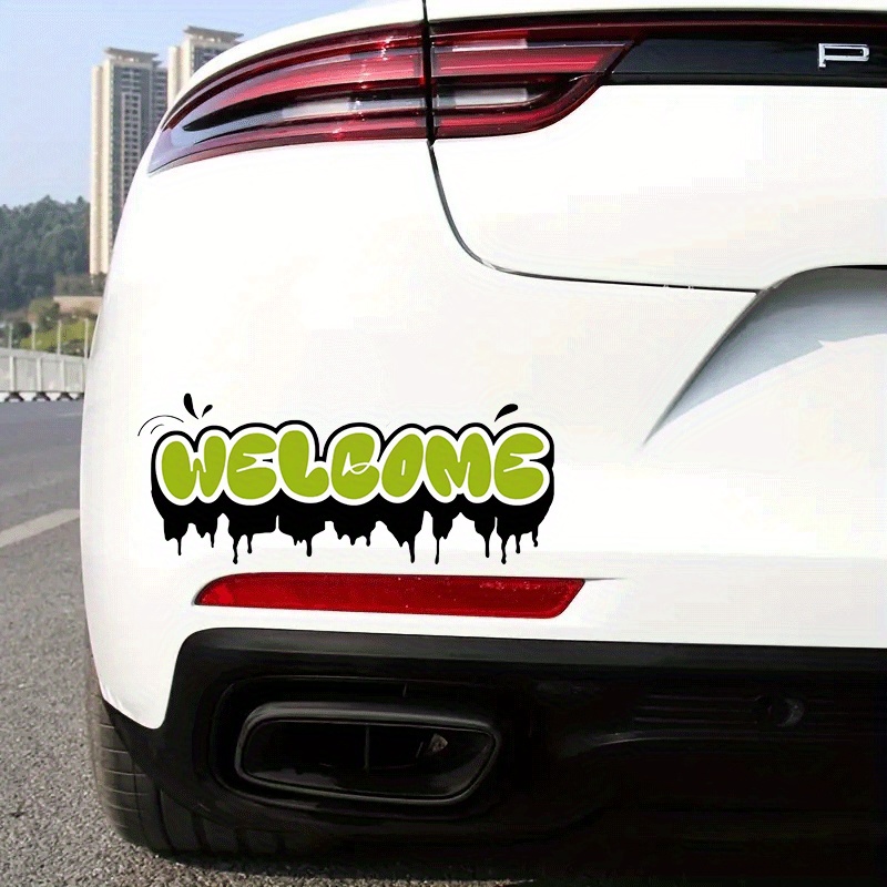 Welcome Letter Car Sticker Car Door Window Bumper Decoration - Temu ...