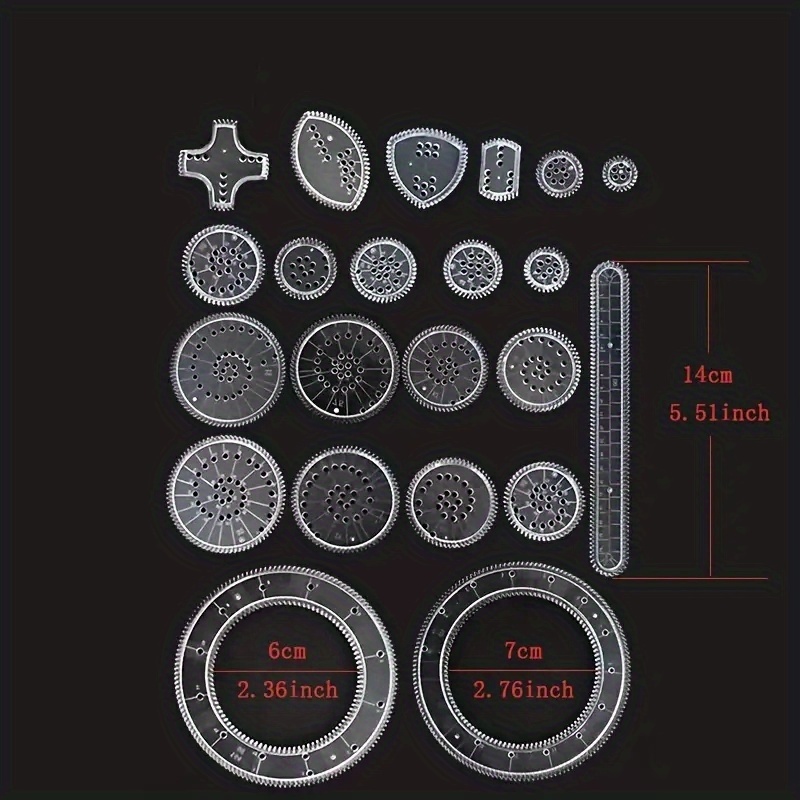 Drawing Ruler Set Unlock Creative Transparent - Temu