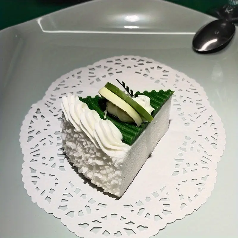 8pcs 시뮬레이션 캔디 컬러 삼각형 케이크 시뮬레이션 퐁당 과일 케이크 빨간색 녹색 커피 노란색 과일 케이 Temu