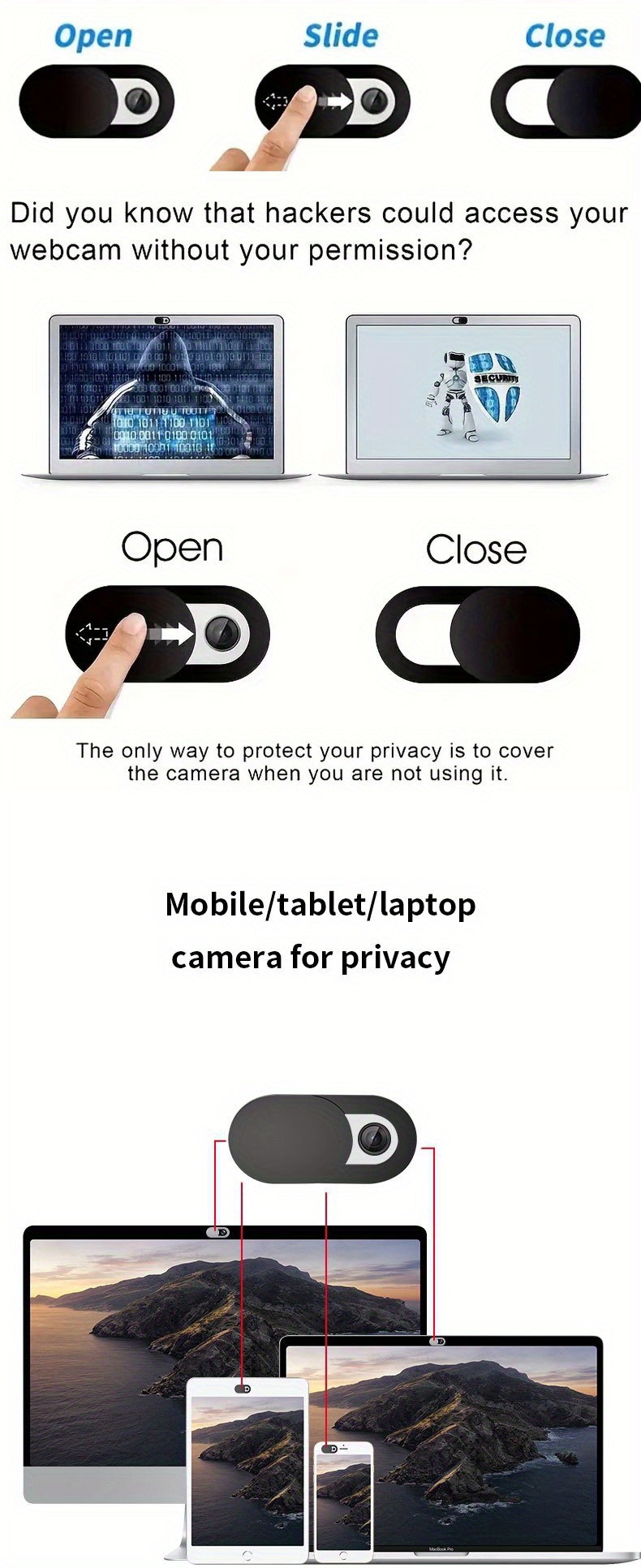 Mobile Notebook Computer Front Lens Sticker Cover Camera - Temu