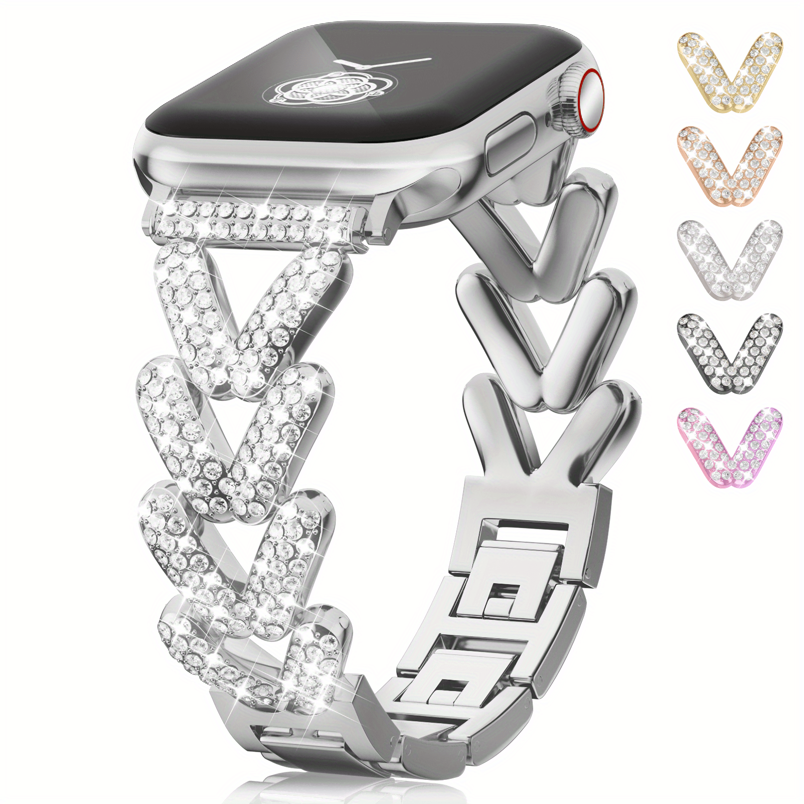 Luohia Starlight Silvery Watch Bands Women Compatible - Temu United Kingdom