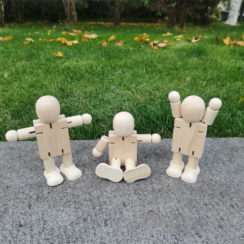 Diy Wooden Robot Puppets Creative Diy Painting Educational - Temu New ...