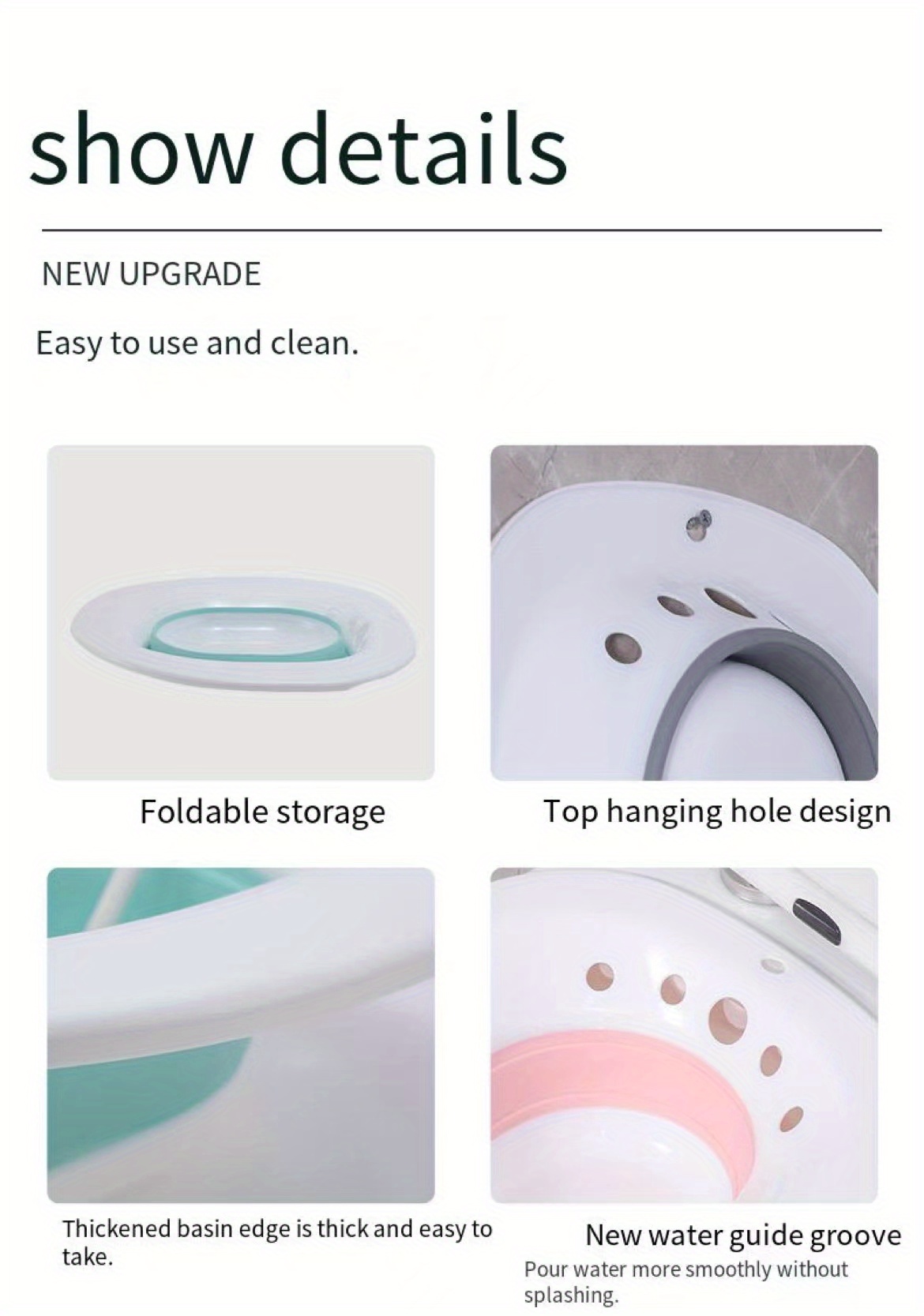 Folding Sitting Bath Basin Flusher Squat free Washing - Temu Switzerland