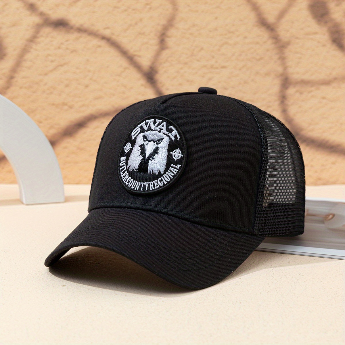 1pc Unisex Sunshade Breathable Mesh Baseball Cap With Pattern For ...