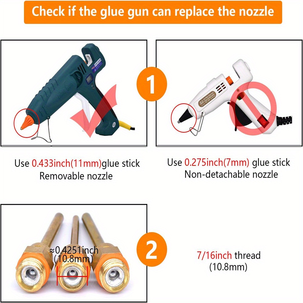extended hot melt gun nozzle suitable stick - Temu Canada