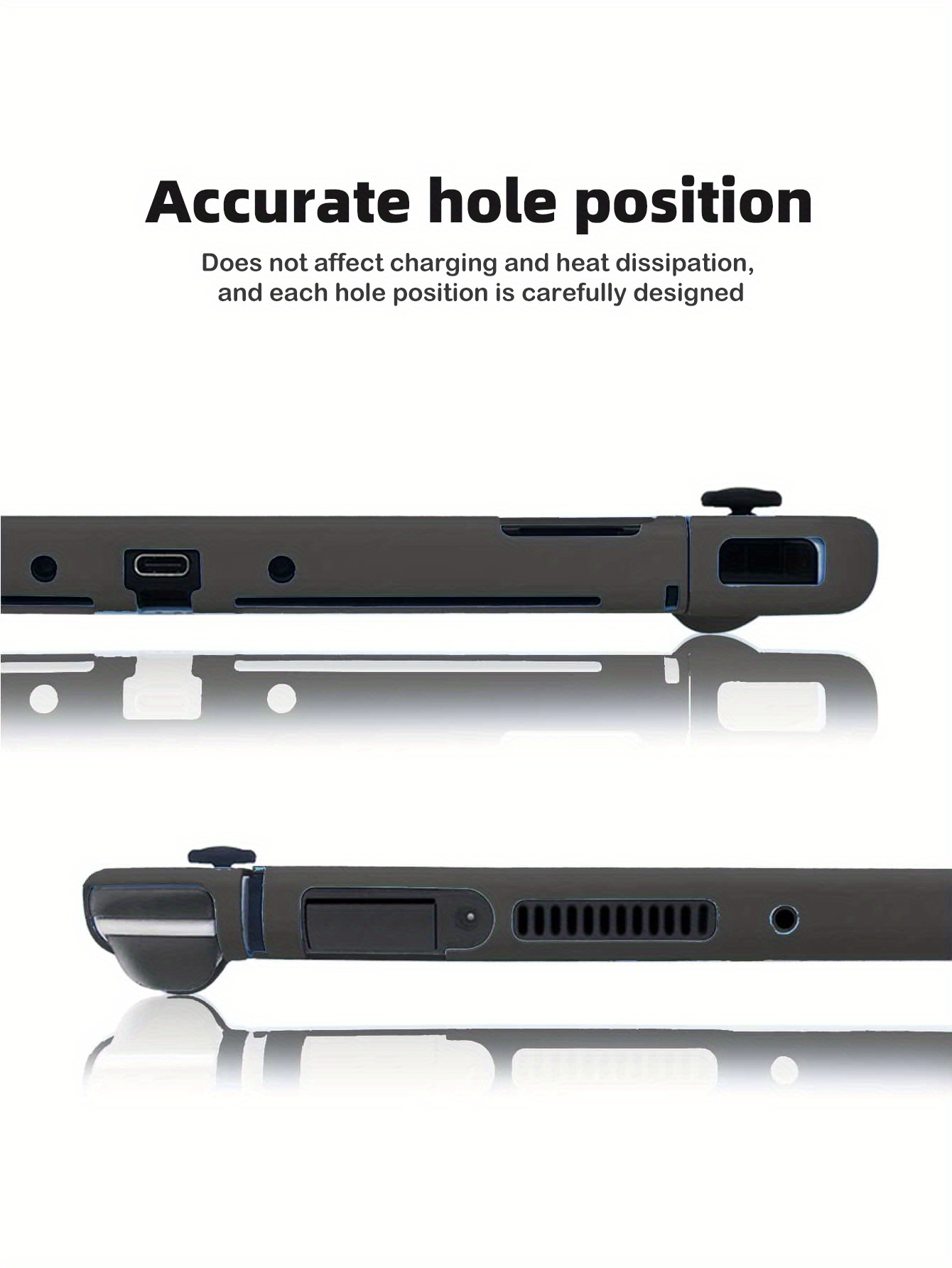 Black Heart Graphic Switch Protective Case Oled - Temu