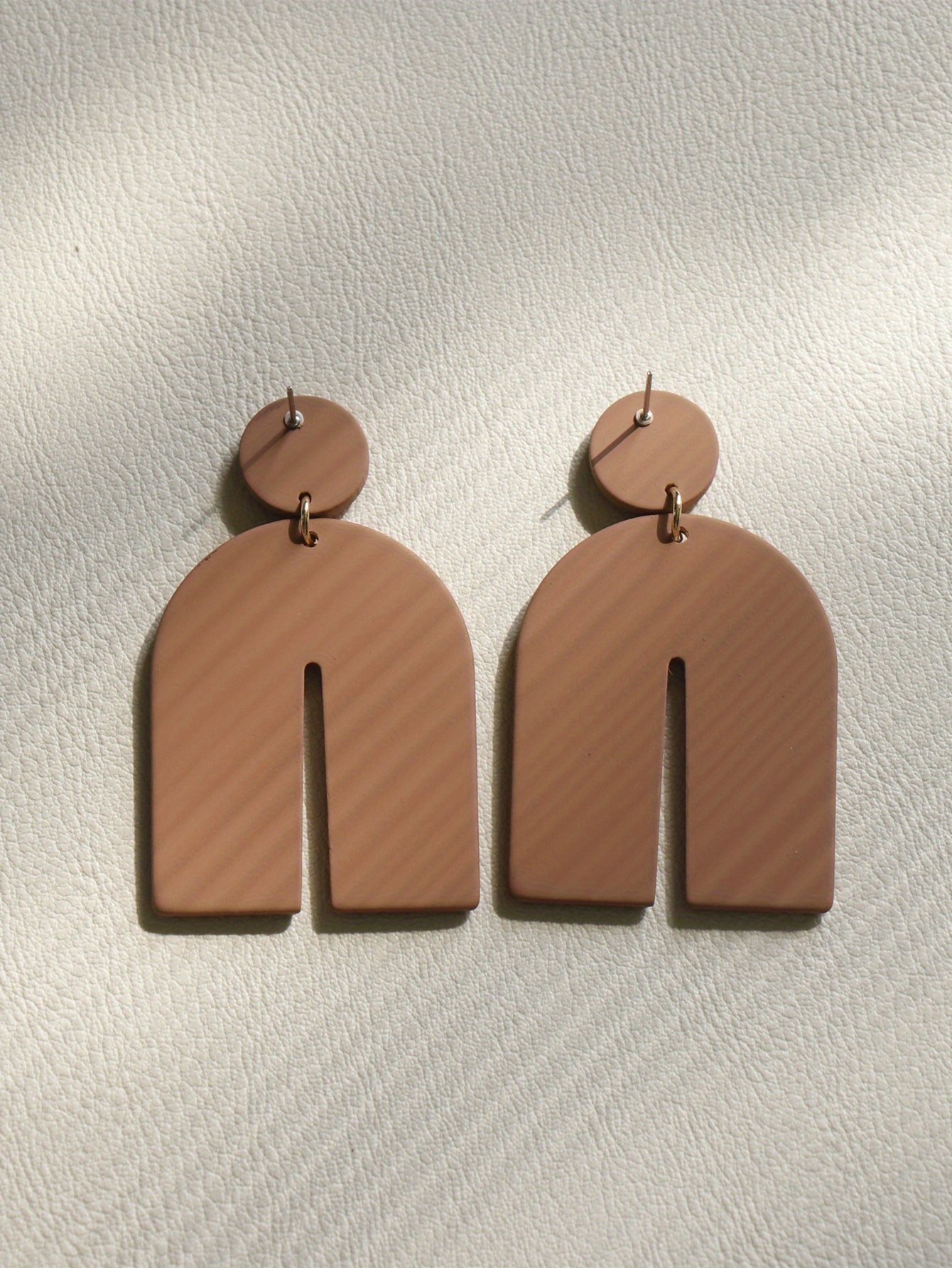 Pendientes Colgantes En Forma U Marrón Estilo Sencillo Lindo - Temu Mexico