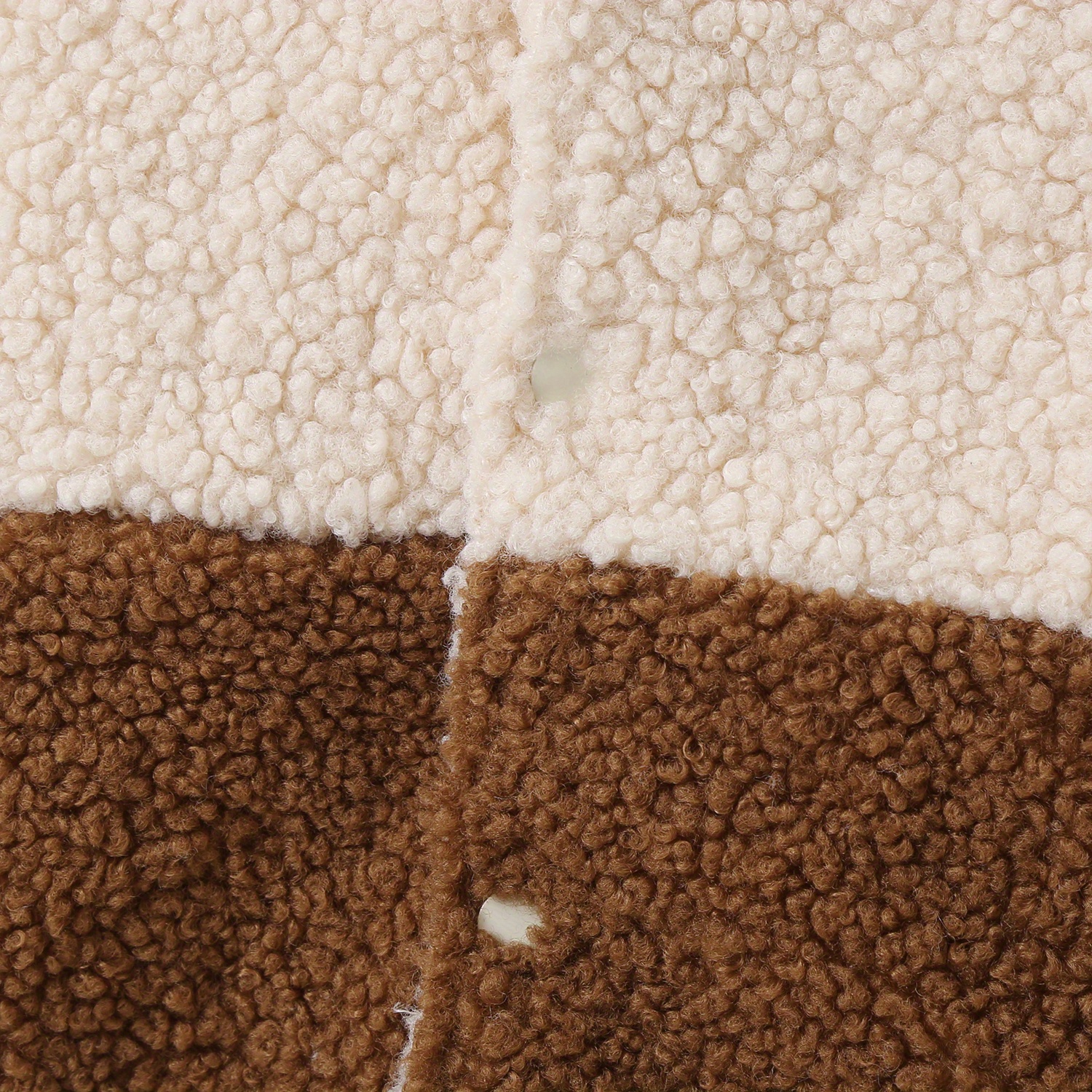 Toddler Baby Autumn Winter Color Block Teddy Fleece Thick - Temu Australia