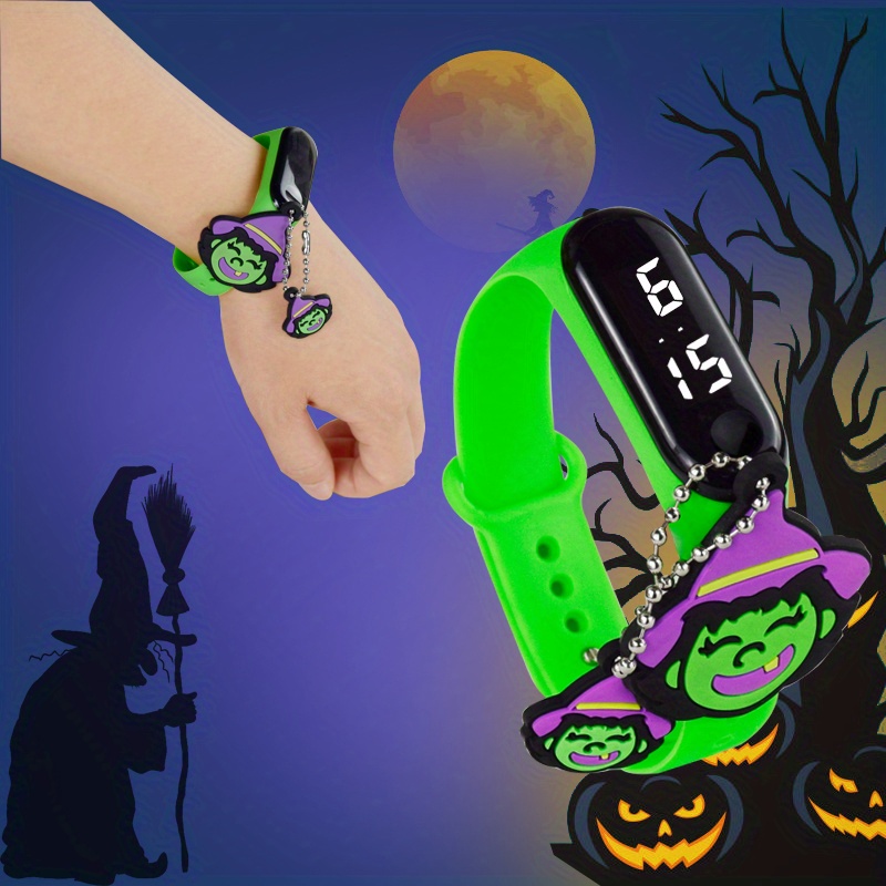 Cute Halloween Led Watch For Men Rubber Wristband Watch Gift For Lovers ...