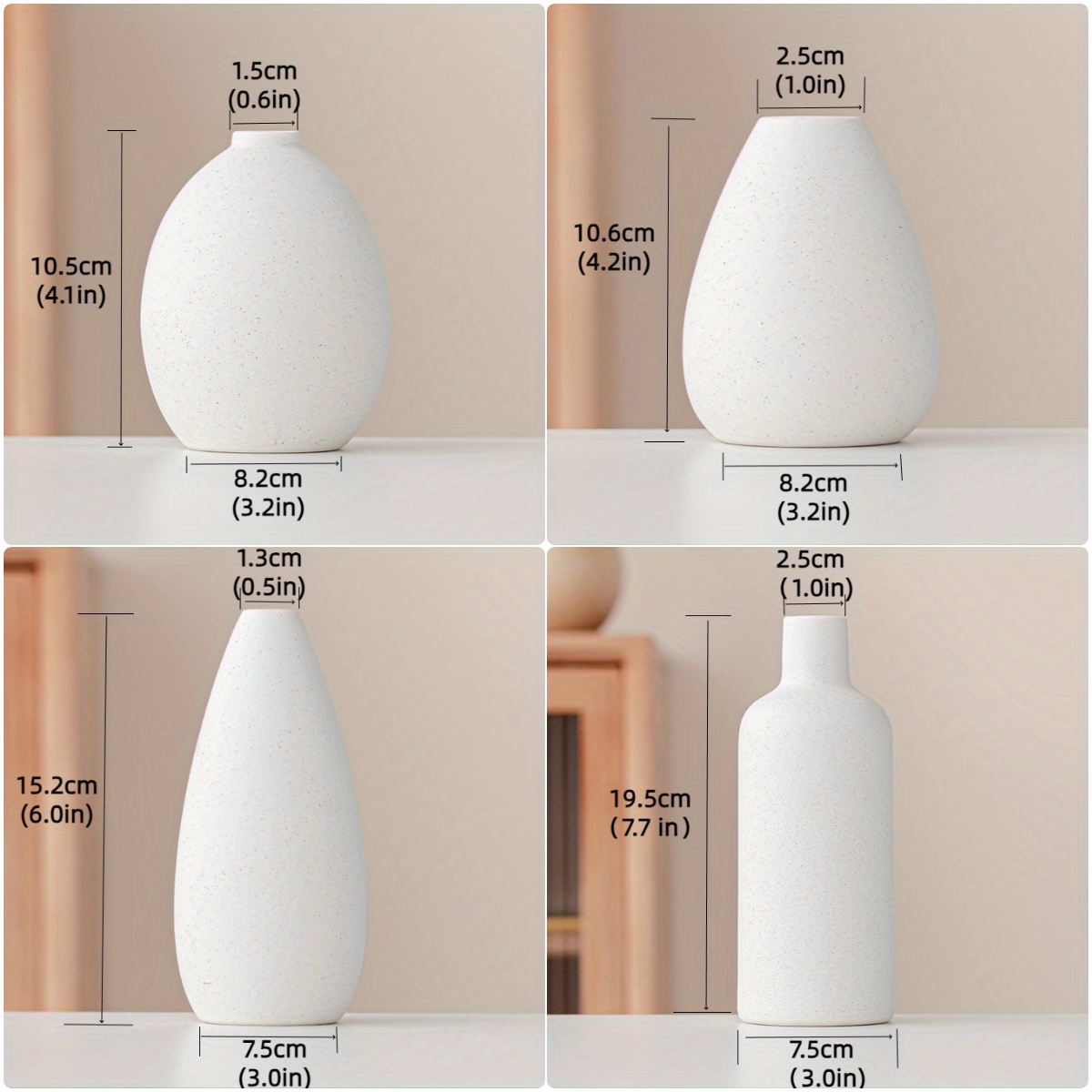 minimalist ceramic vase striped flower vase home - Temu