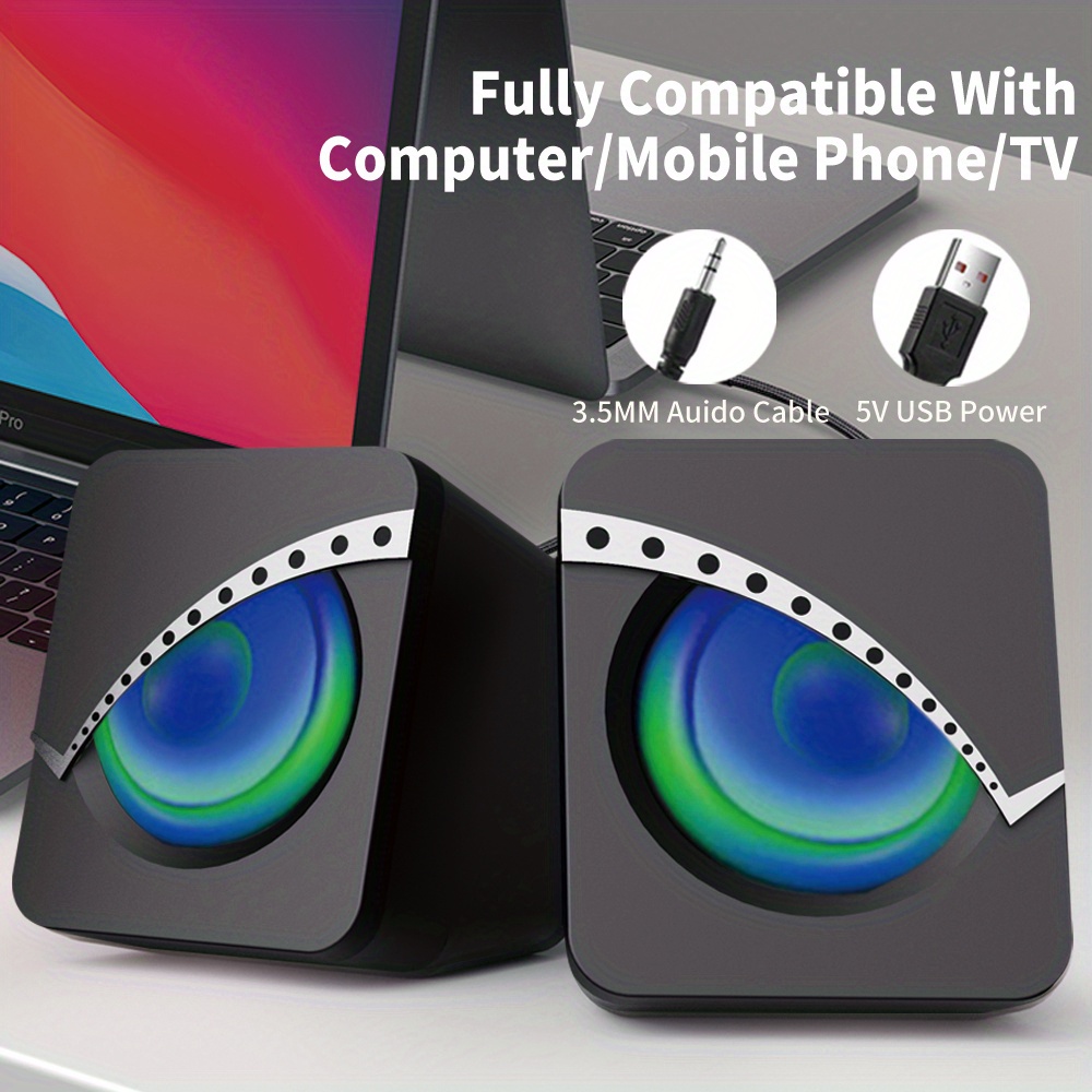 Mini Portable Laptop Desktop Speaker Pc Game Music Player - Temu ...