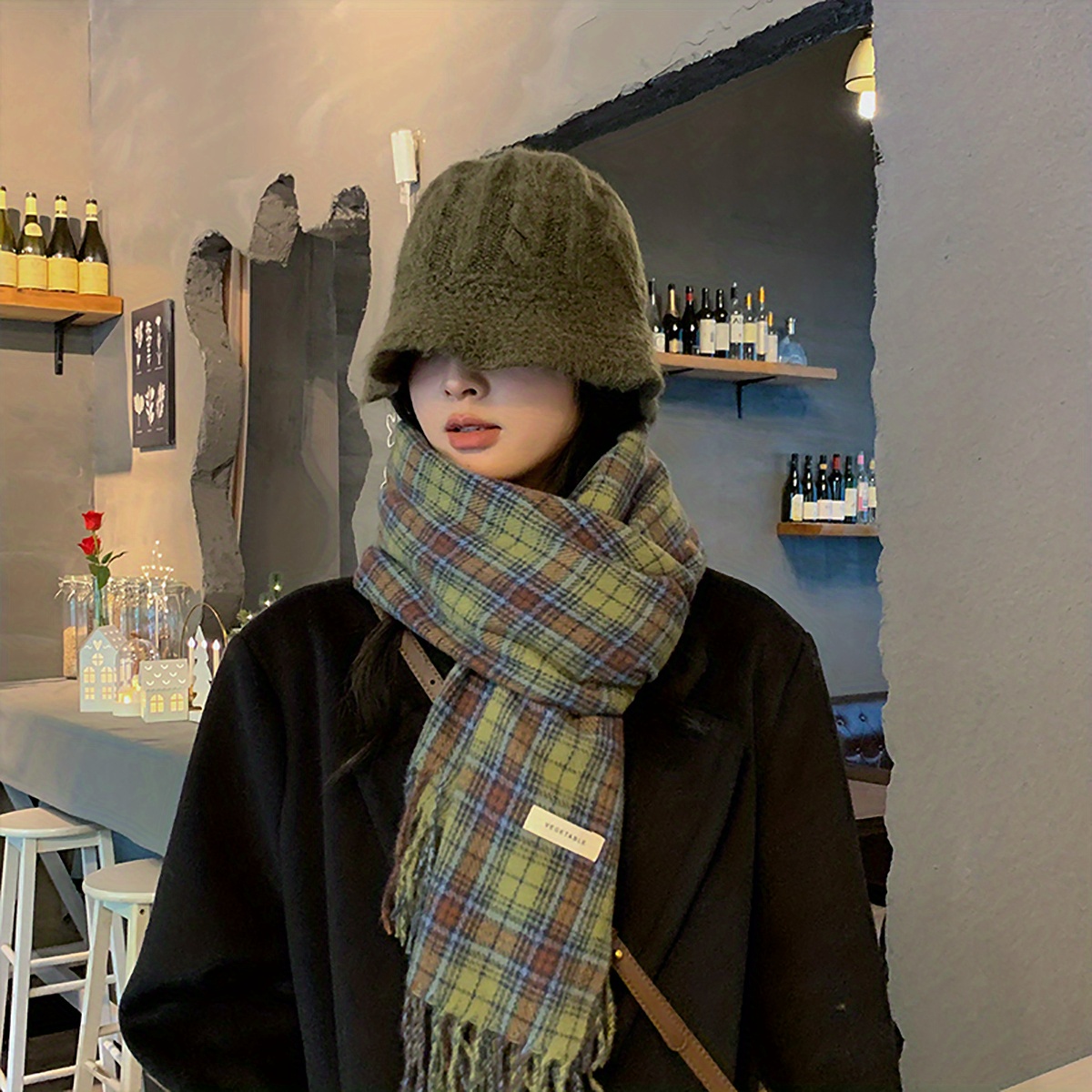 Striped Tassel Scarf Retro Elegant Autumn Winter - Temu United