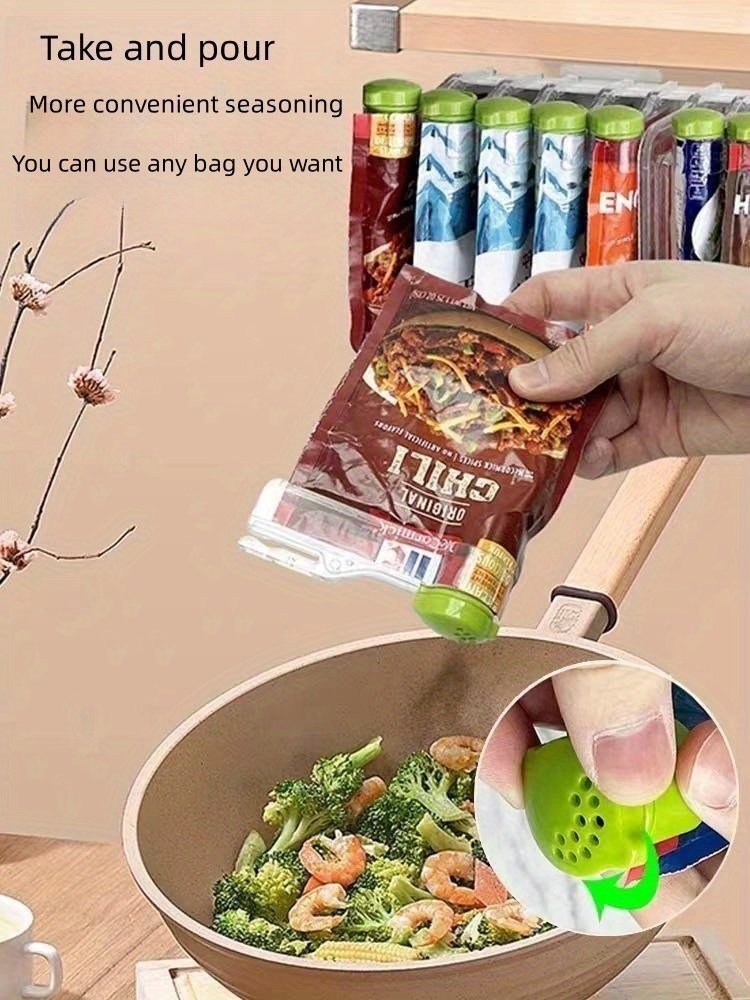 Seasoning Bag Storage Rack, Wall-mounted Spice Bag Storage Rack, Spice ...