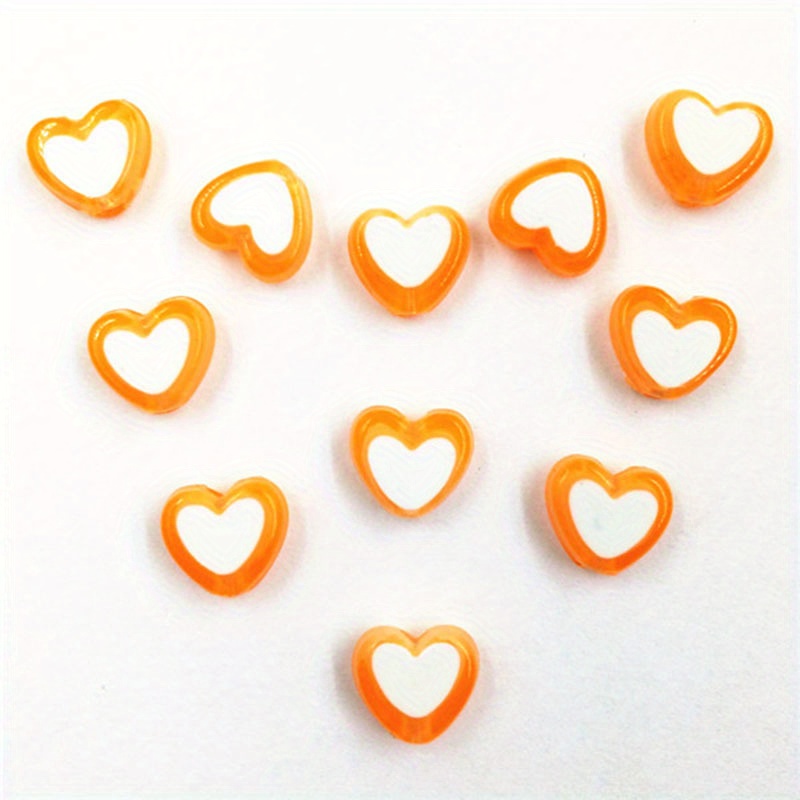 Diy 주얼리 만들기용 150개 8mm 아크릴 하트 비즈 공예 용품 Temu