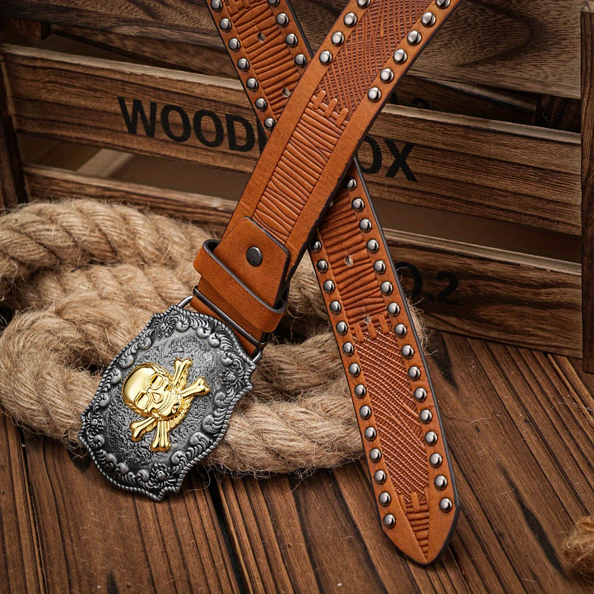 Fashion Charming Mens Western Style Pu Leather Belt - Jewelry ...