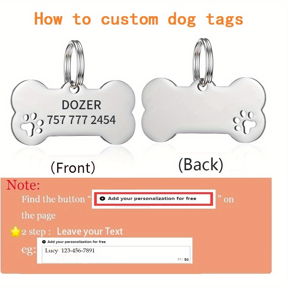 personalized engraved dog id tags custom engraved - Temu Ireland