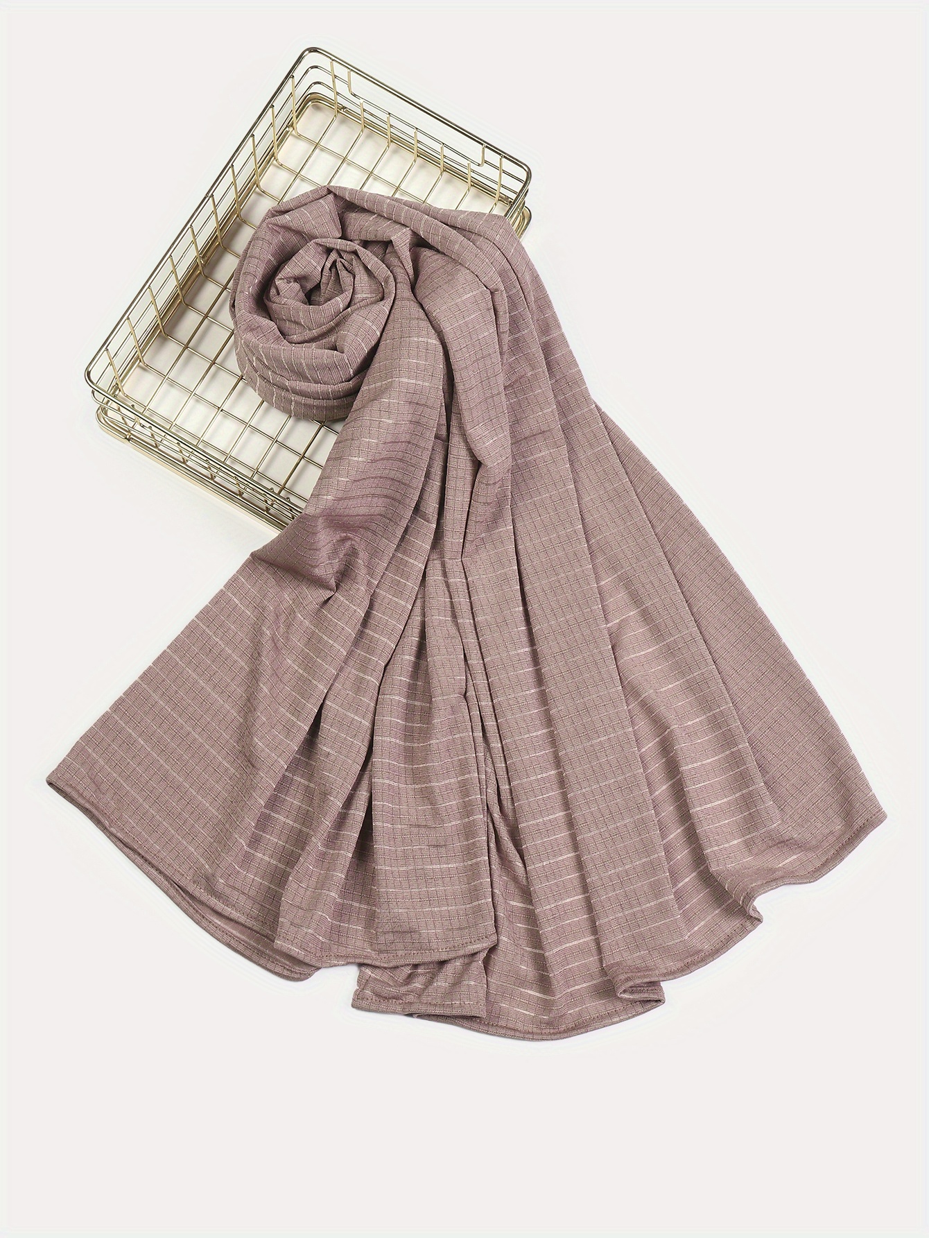 Elegant Horizontal Striped Scarf Women's Stylish Warm - Temu New Zealand