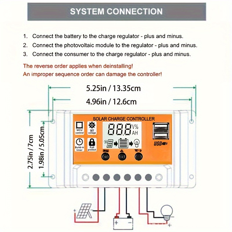 High efficiency 100a Solar Charge Controller Lcd Display - Temu South ...