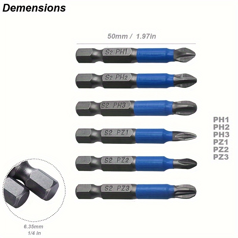 Magnetic Screwdriver Bit Set Non slip Cross Head - Temu Canada