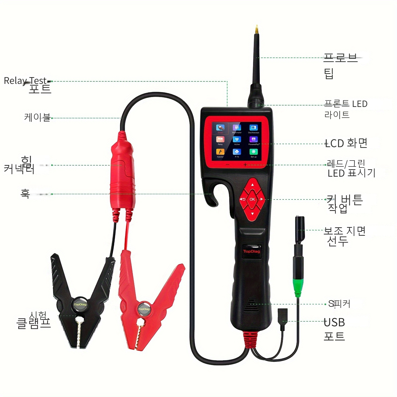 자동차 회로 테스터 9 30v 자동차 단거리 측정기 전원 회로 프로브 테스터 멀티미터활성화 부품 Temu Korea