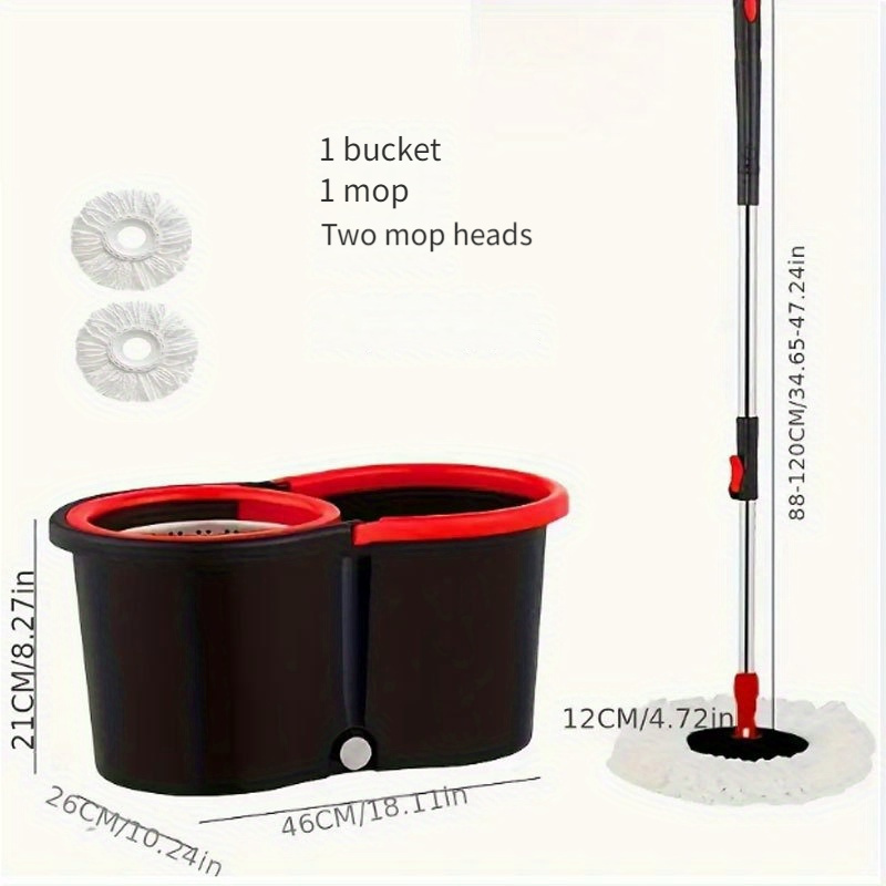 Easy Spin Mop Bucket System Stainless Steel Handle - Temu