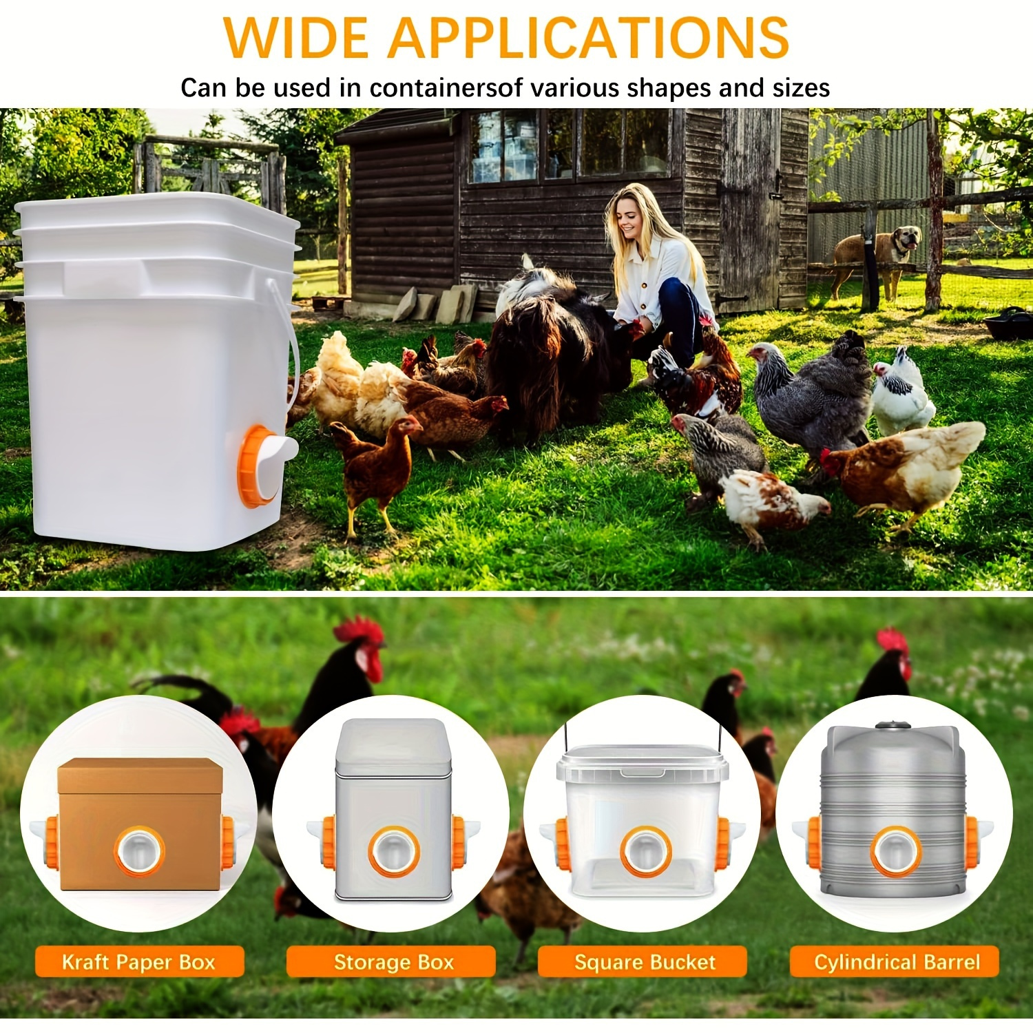 2023 Poultry Pro Automatic Chicken Feeder Kit 4 port - Temu Saudi